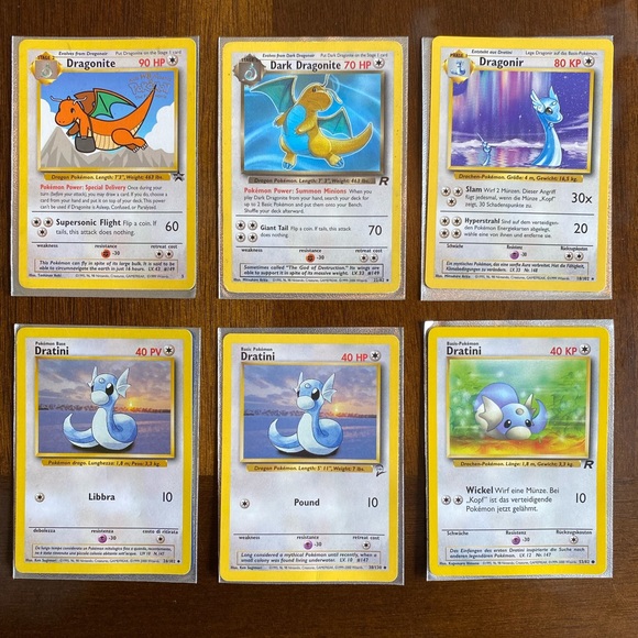 Pokemon | Toys | Full Dragonite Evolution Set Vintage Pokmon Cards ...